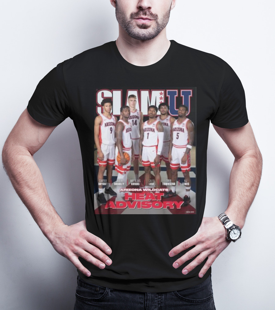 SLAM U Arizona Wildcats Heat Advisory Basketball T-Shirt