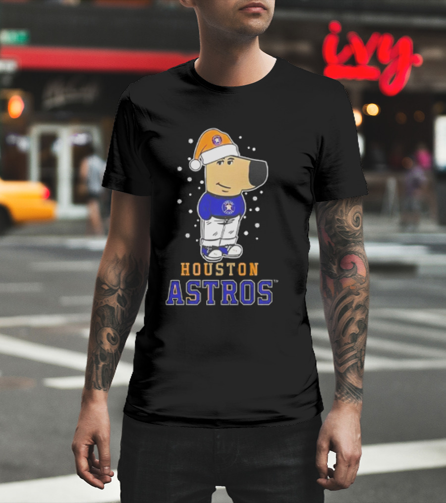 Houston Astros Christmas Chill With Festive Character T-Shirt