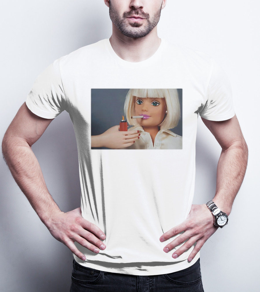Barbie Smoking Cigarettes Doll With Lighter T-Shirt