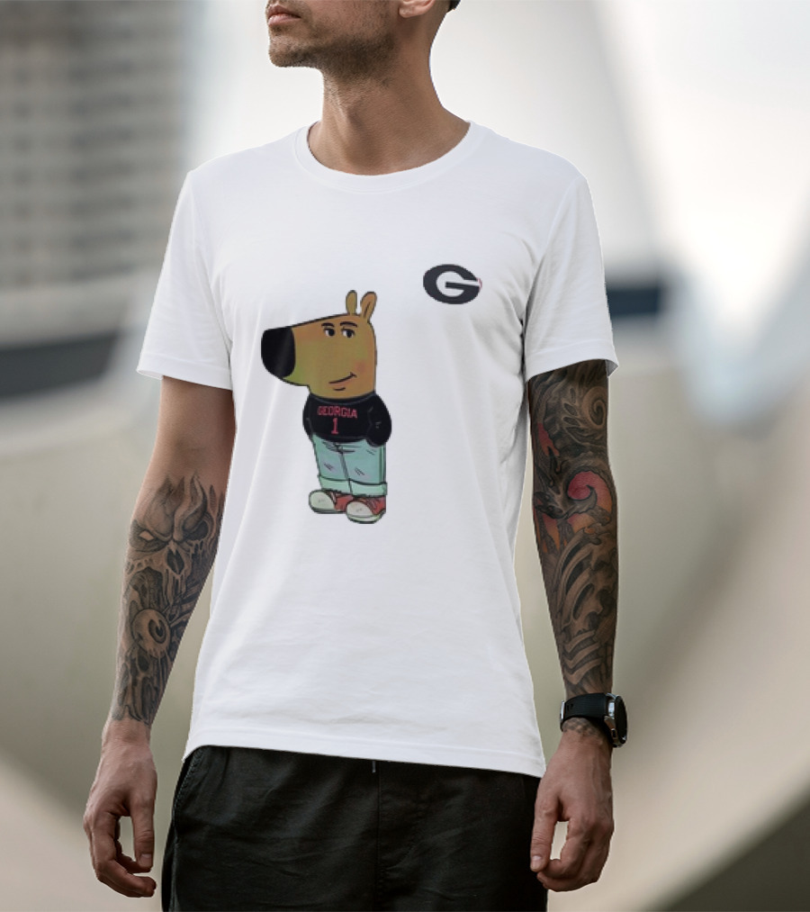 Georgia Bulldogs I Am Just A Chill Guy G Logo Cartoon Character T-Shirt