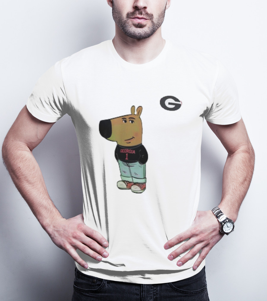 Georgia Bulldogs I Am Just A Chill Guy G Logo Cartoon Character T-Shirt
