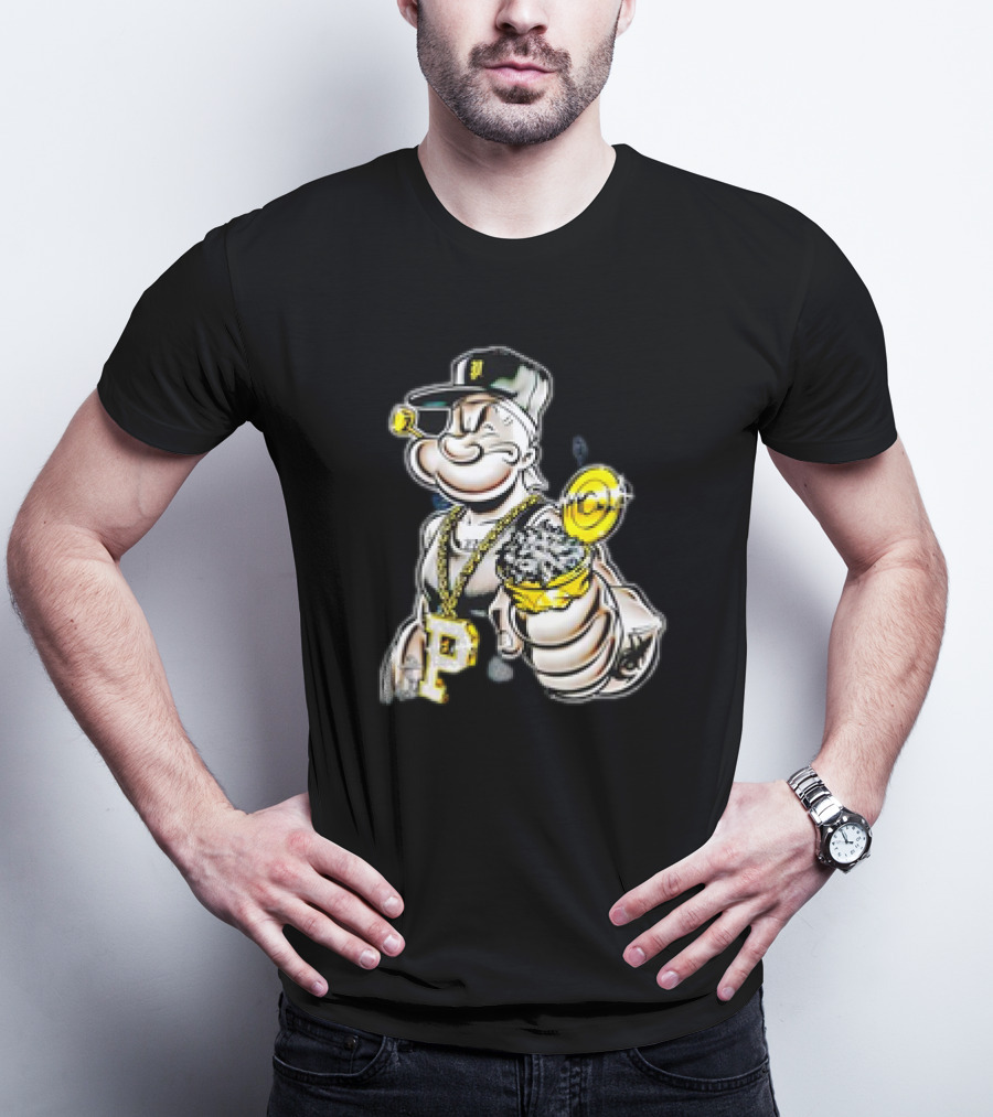 Spinach Pimp Chain And Cap Style Billboard T-Shirt