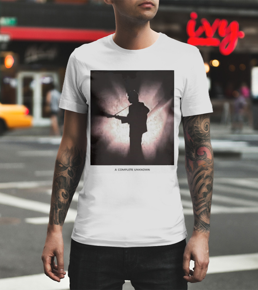 A Complete Unknown Retro Silhouette Illuminated Stage Presence T-Shirt