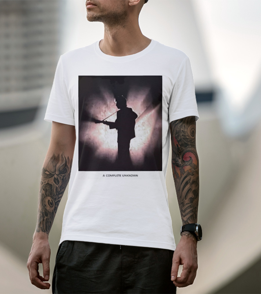 A Complete Unknown Retro Silhouette Illuminated Stage Presence T-Shirt