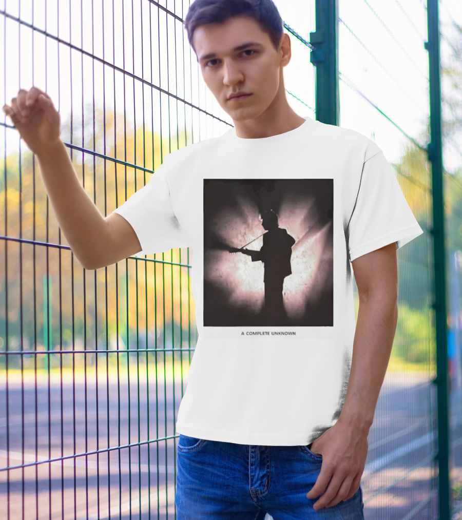 A Complete Unknown Retro Silhouette Illuminated Stage Presence T-Shirt