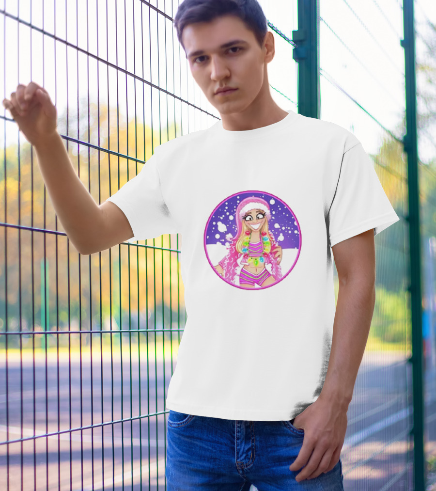 Brittnie Brooks Merry Brittmas Cartoon Holiday T-Shirt