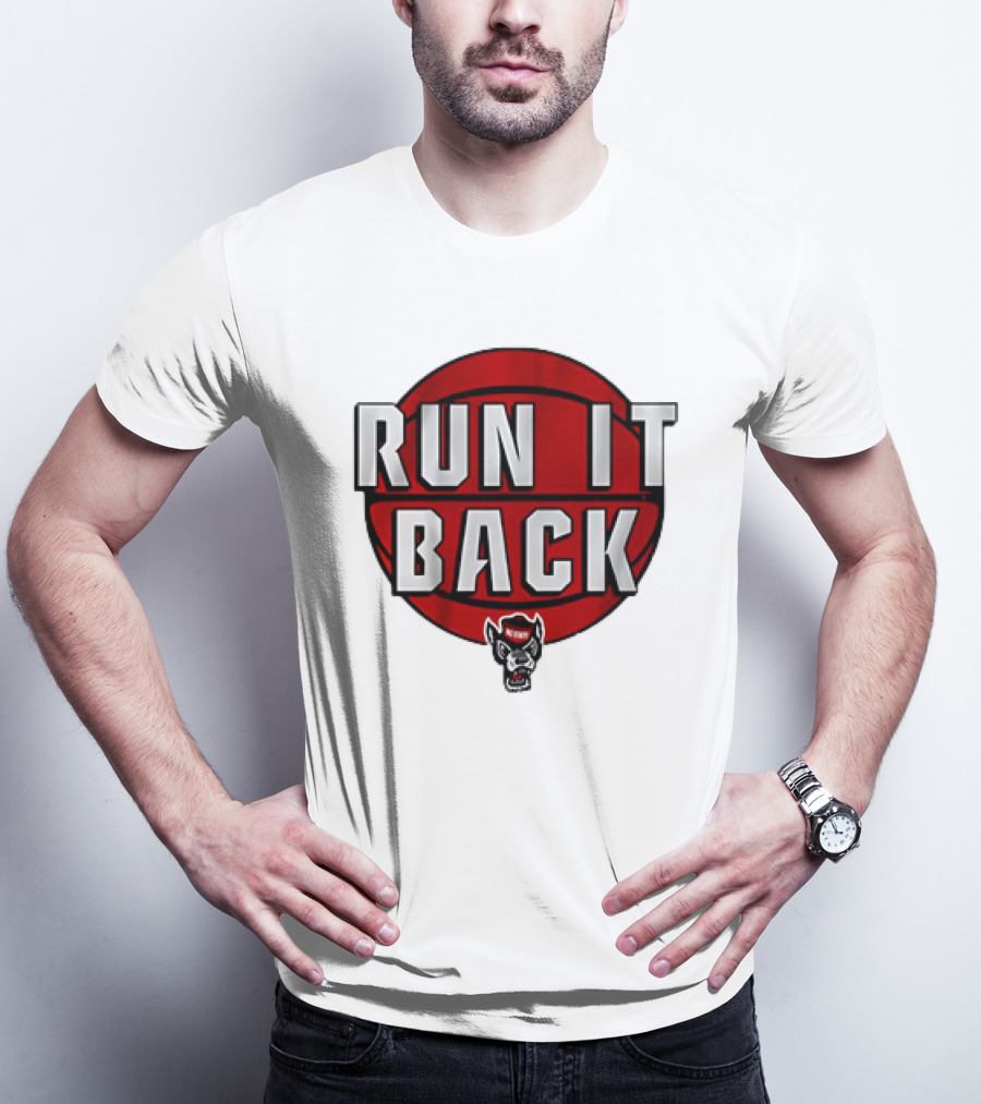 NC State Wolfpack Basketball Run It Back Red Basketball T-Shirt