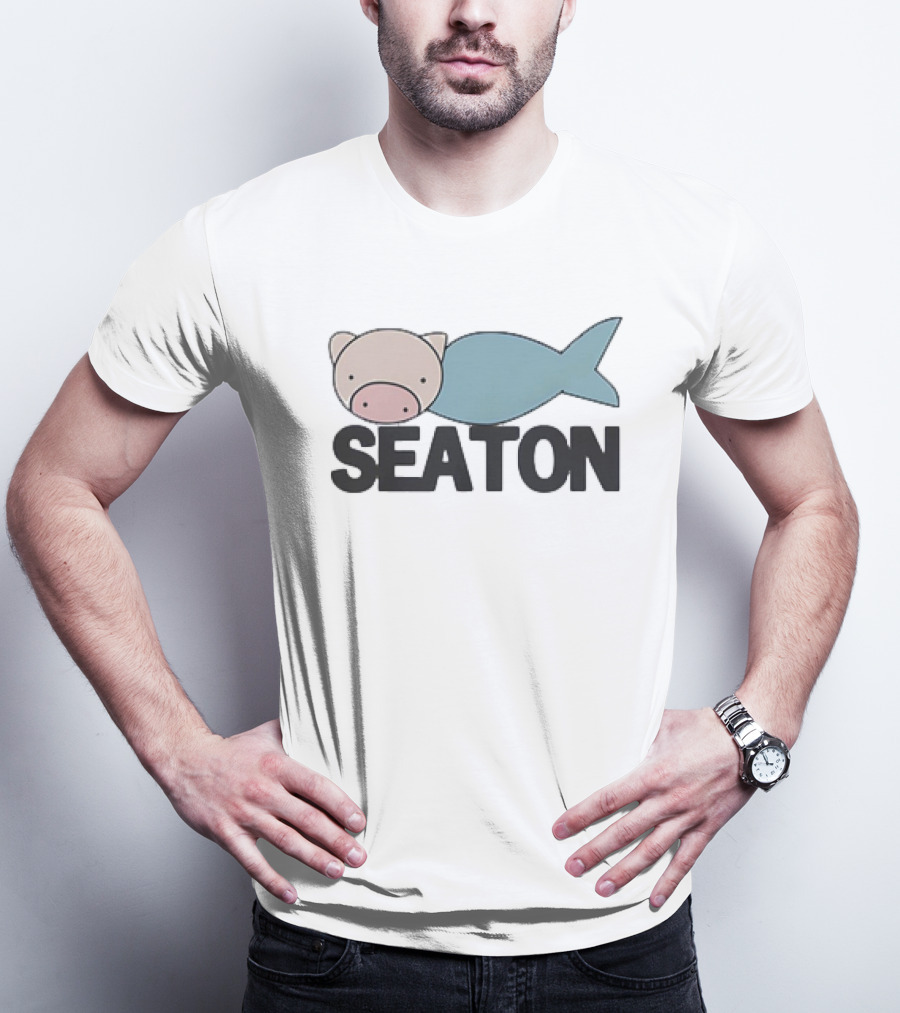 Seaton Pig Fish Design Luffy One Piece T-Shirt