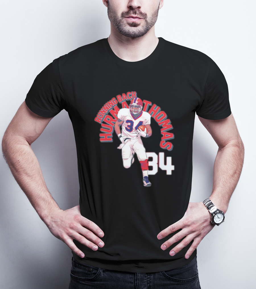 Thurman Thomas Buffalo Bills Running Back 34 Vintage NFL Football T-Shirt