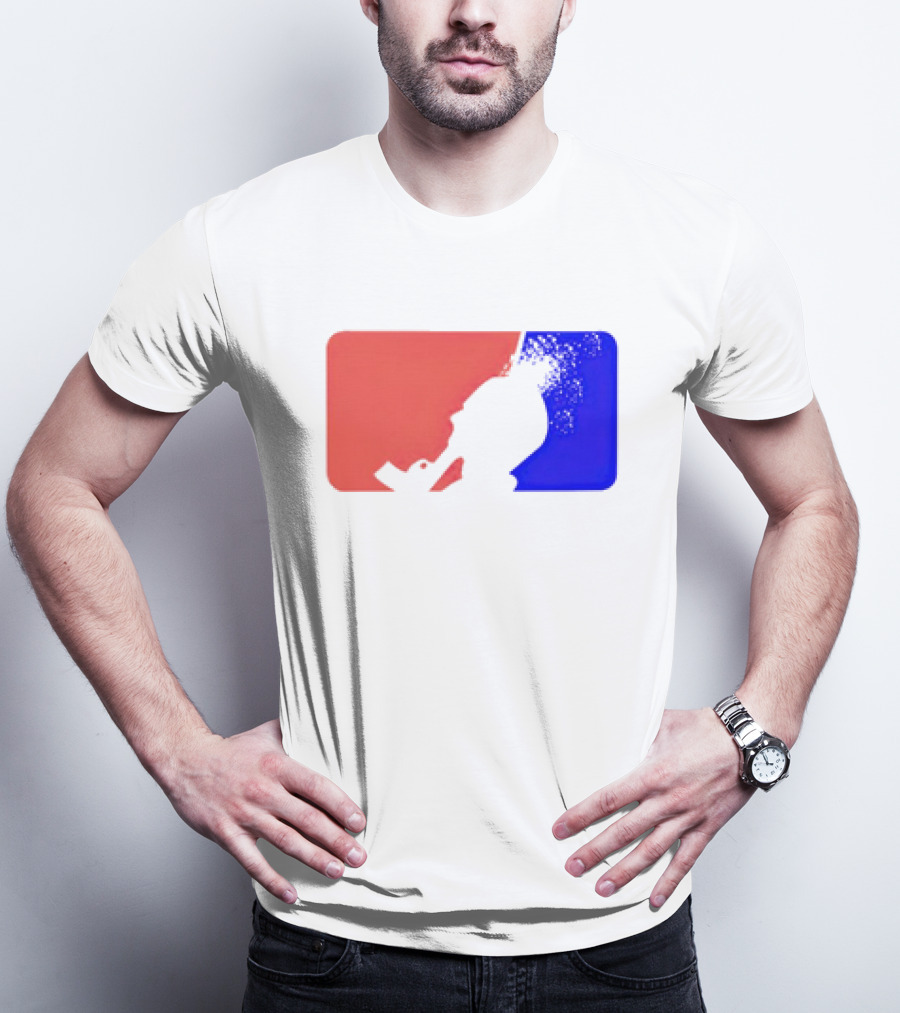 David Major League Shooting Silhouette Red Blue Funny T-Shirt