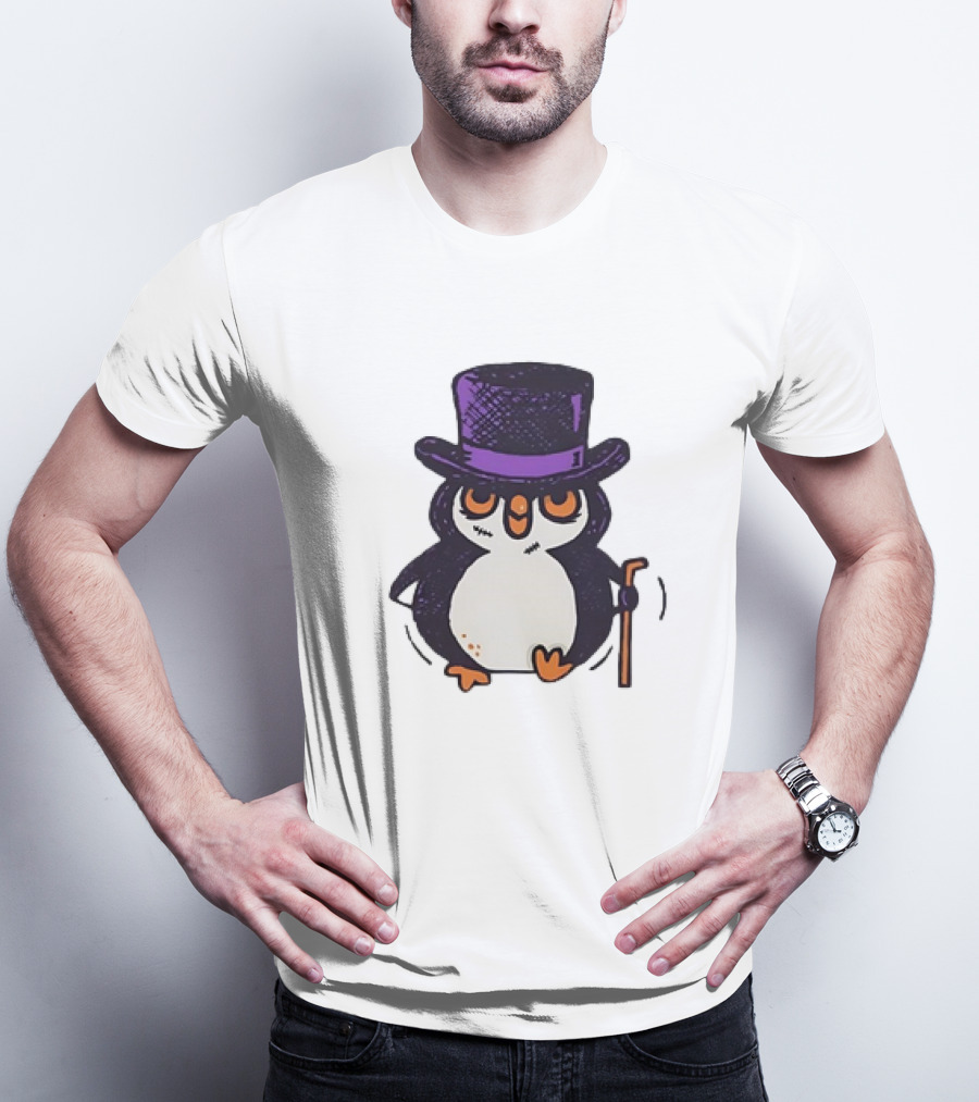 Penguin In A Top Hat With A Cane The Penguin T-Shirt