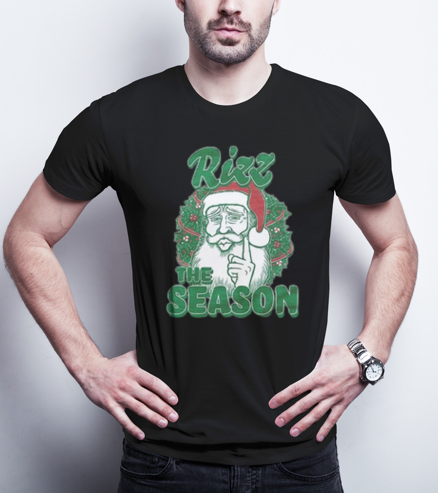 Rizz The Season Christmas Santa Benson Meme T-Shirt