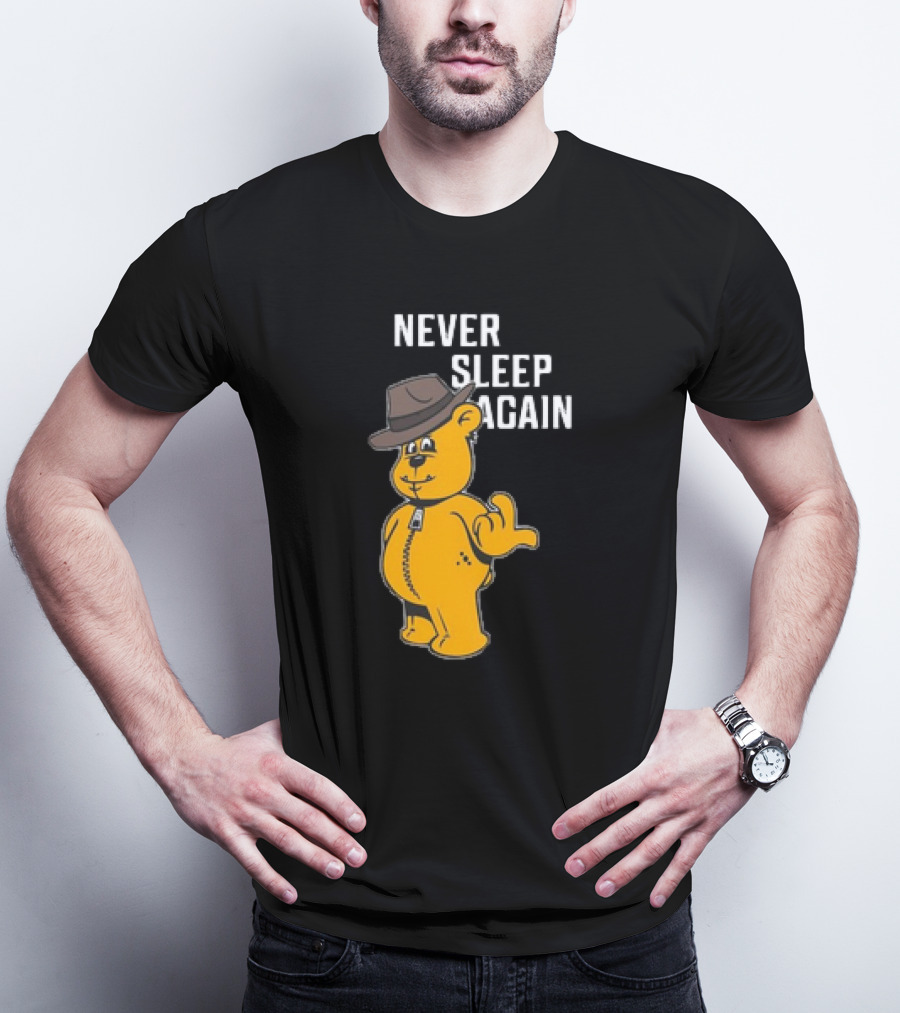 Never Sleep Again Zwart Wanna Play Nightmare Teddy Bear T-Shirt