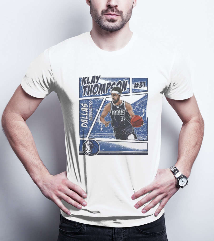 Klay Thompson Dallas Mavericks #31 NBA Basketball Comic Vintage T-Shirt