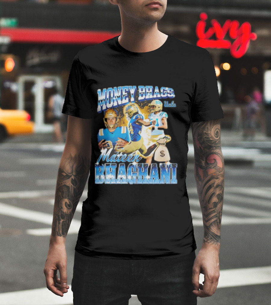 Money Bhags Mateen Bhaghani UCLA Football T-Shirt