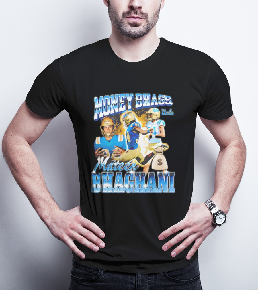 Money Bhags Mateen Bhaghani UCLA Football T-Shirt