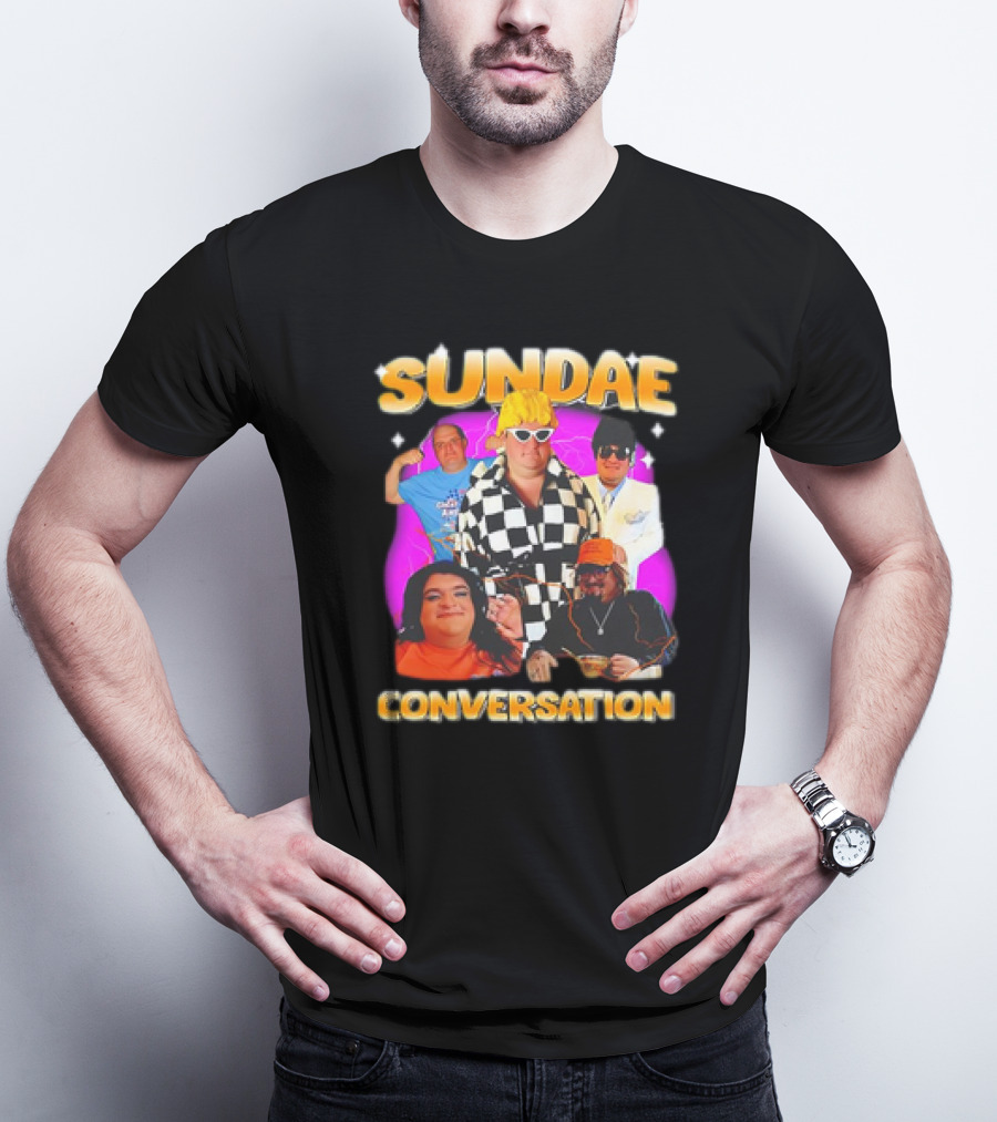 Sundae Conversation Glenny Balls Vibrant Group Montage T-Shirt