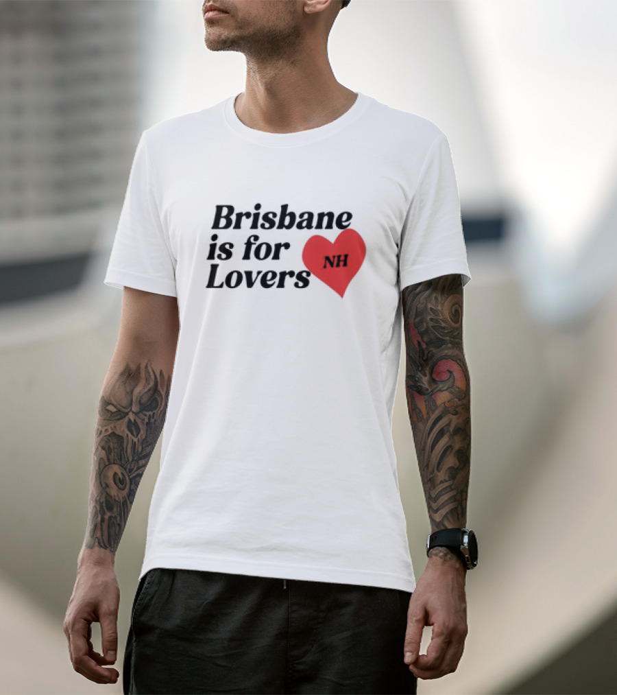 Brisbane Is For Lovers NH Heart Red T-Shirt