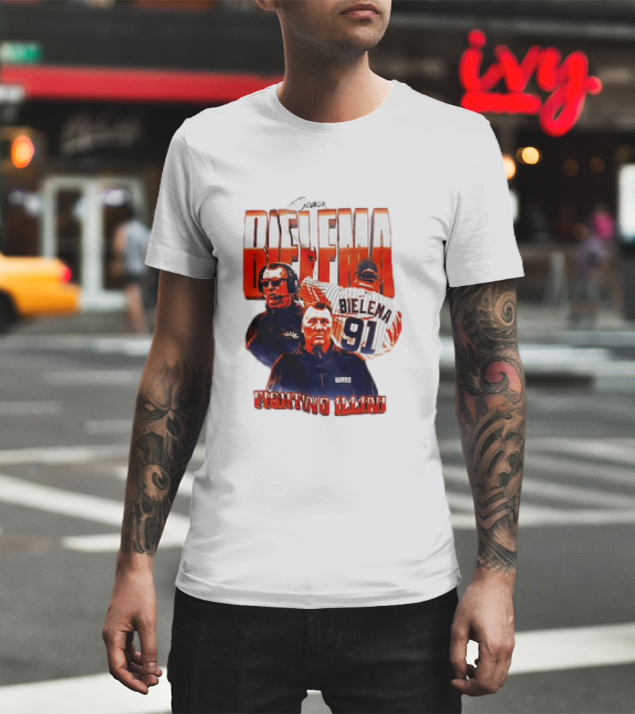 Coach Bielema 91 Fighting Illini T-Shirt