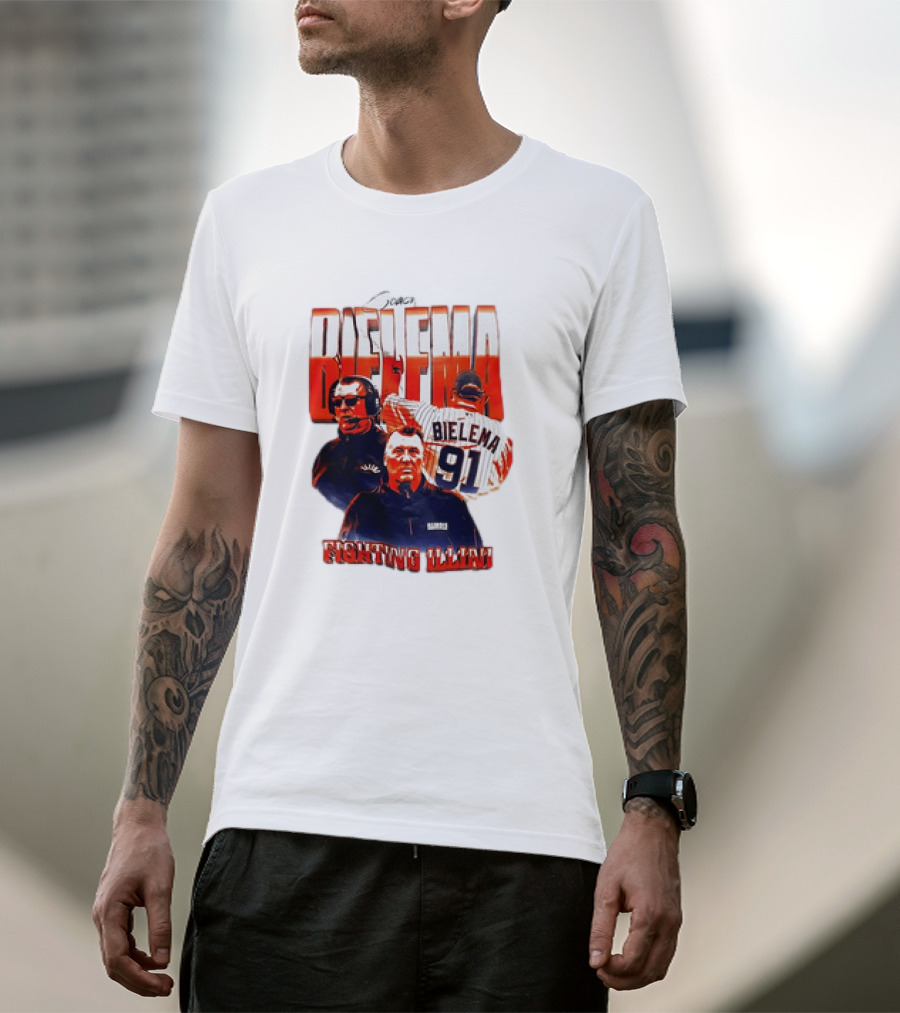 Coach Bielema 91 Fighting Illini T-Shirt