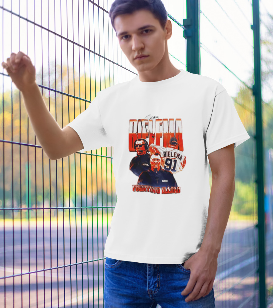 Coach Bielema 91 Fighting Illini T-Shirt