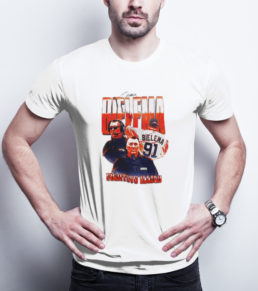 Coach Bielema 91 Fighting Illini T-Shirt