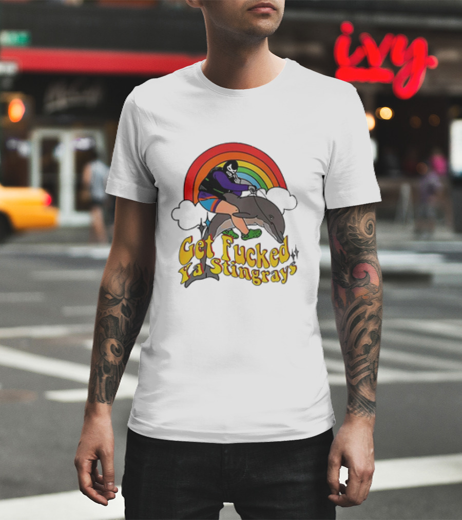 Powerfish Get F Ya Stingrays Rainbow Rider T-Shirt
