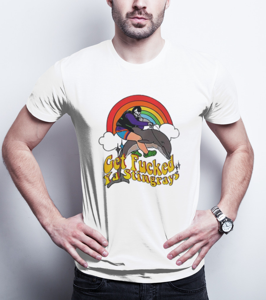 Powerfish Get F Ya Stingrays Rainbow Rider T-Shirt