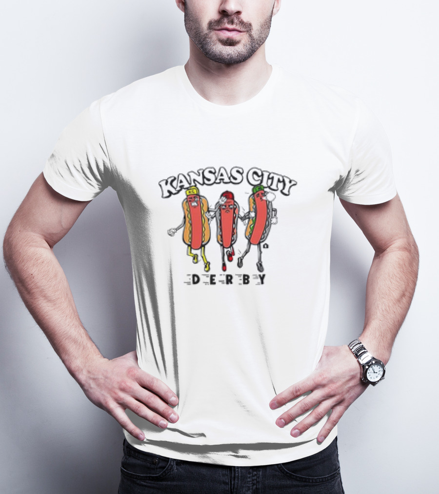 Kansas City Derby Hot Dog Trio Racing Fun T-Shirt