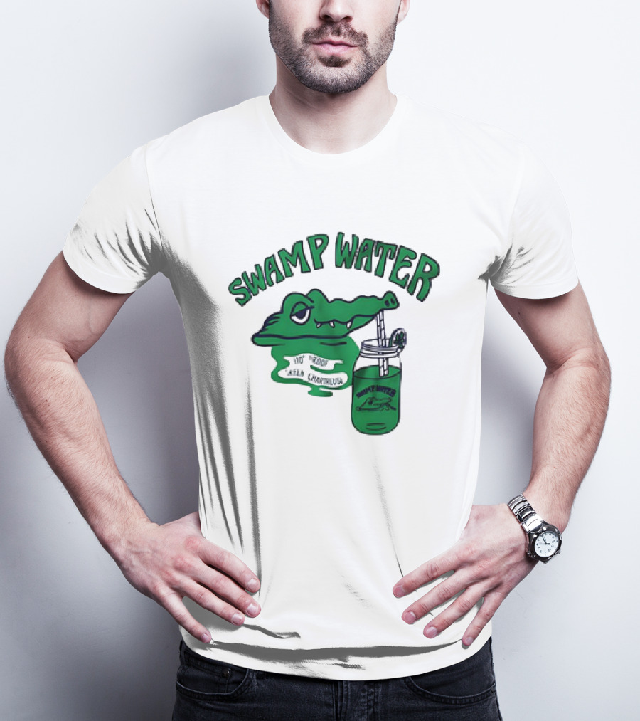 Swamp Water Alligator Drink Jar Vintage Cartoon T-Shirt