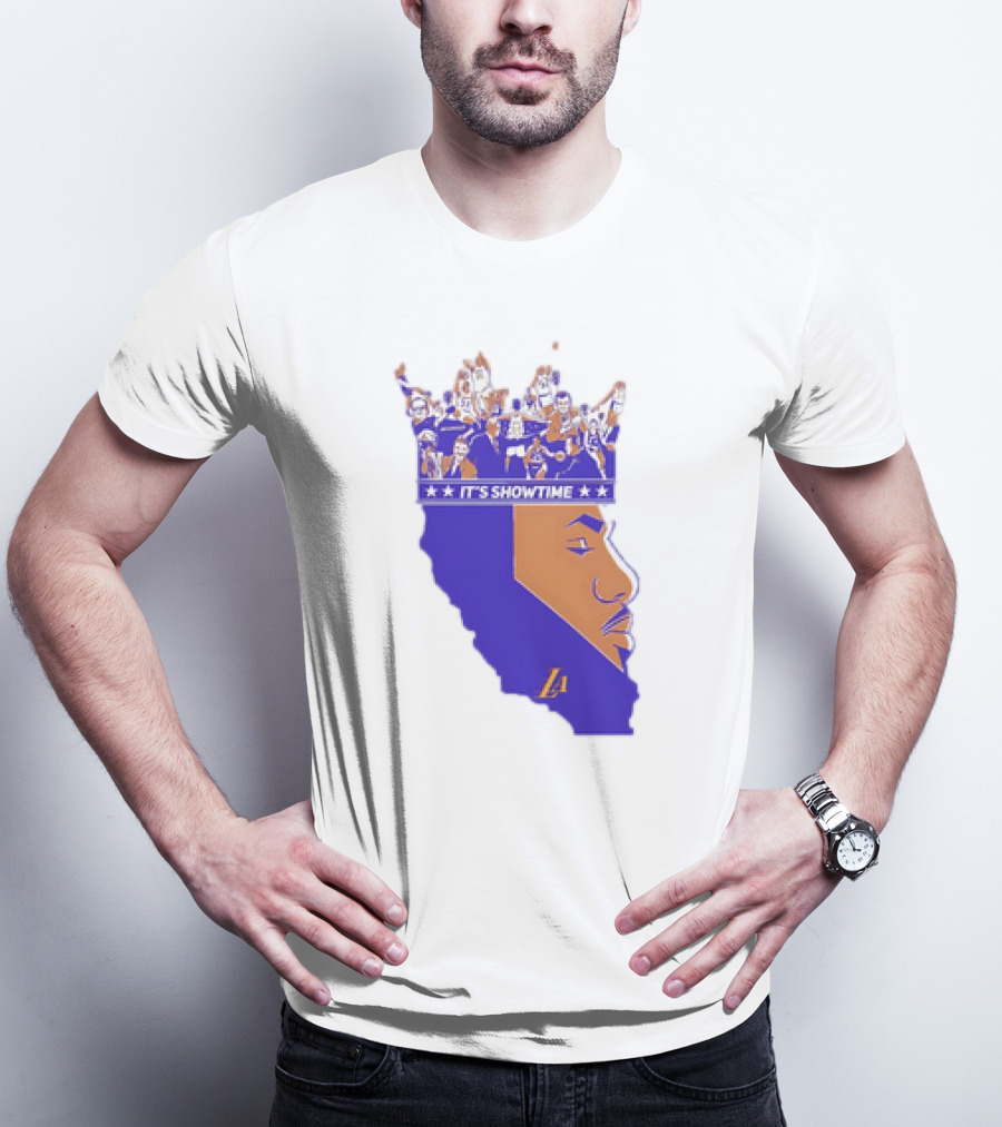 Lebron James It's Showtime Los Angeles Lakers Crown California T-Shirt