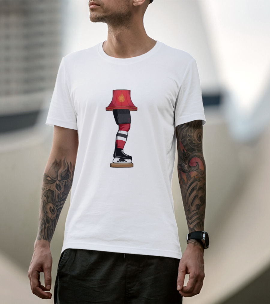 New Jersey Devils Hockey Leg Lamp Novelty T-Shirt