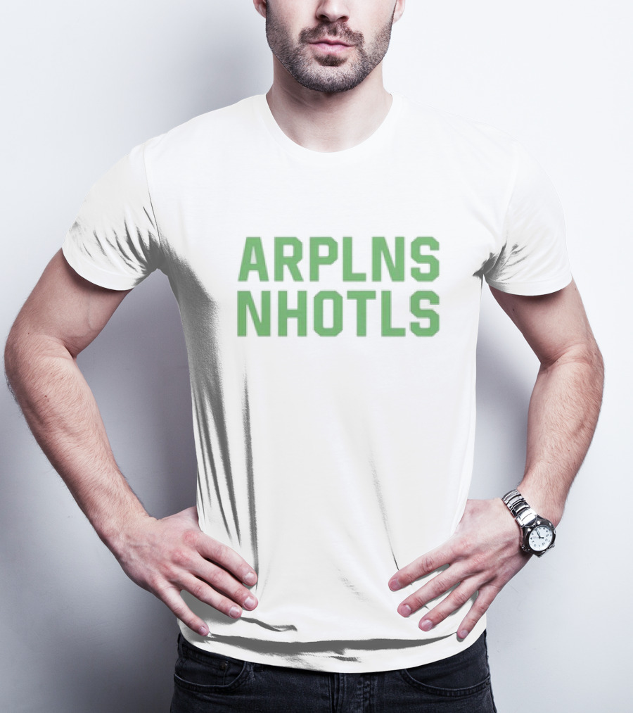 ARPLNS NHOTLS Bold Green Text T-Shirt