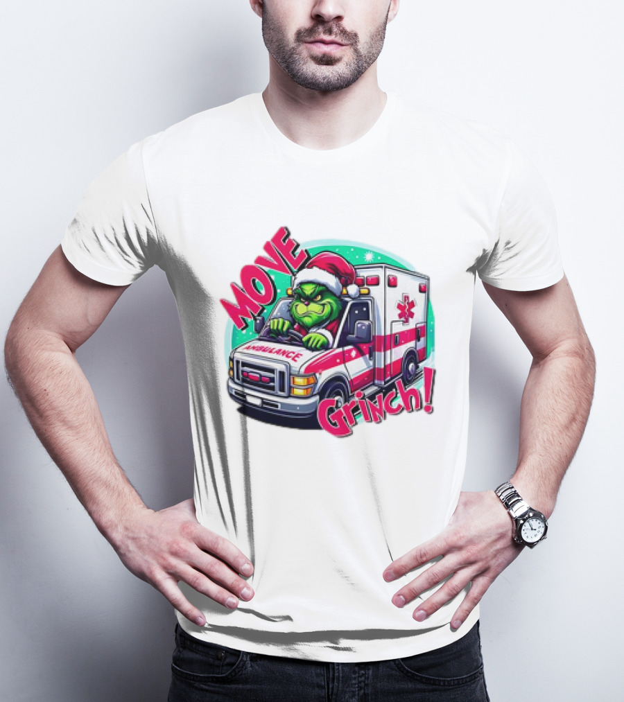MOVE Grinch Christmas Ambulance Driver T-Shirt