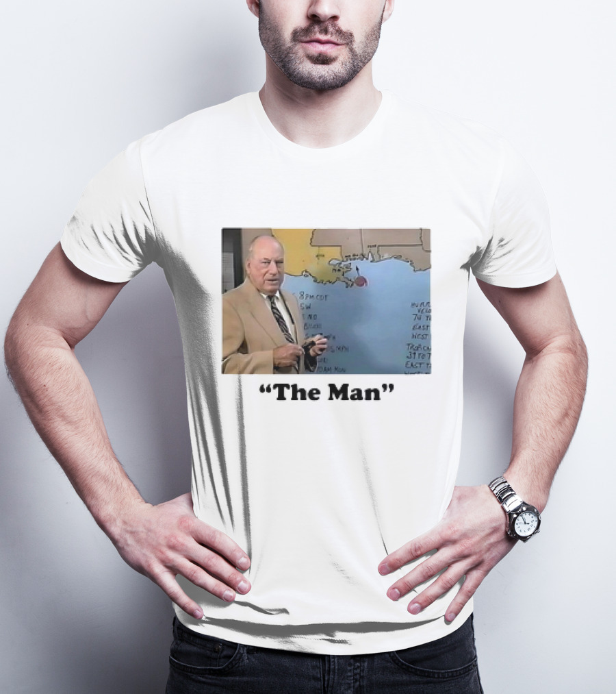 The Man Nash Roberts Weather Map Presentation T-Shirt