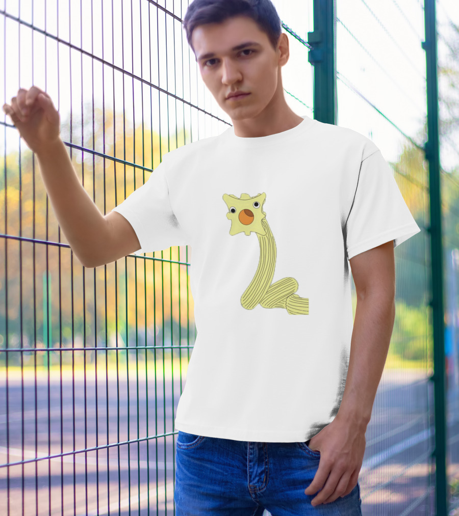 The Worm Classic Cartoon Character With Yellow Star-Shaped Head And Orange Circle Mouth T-Shirt