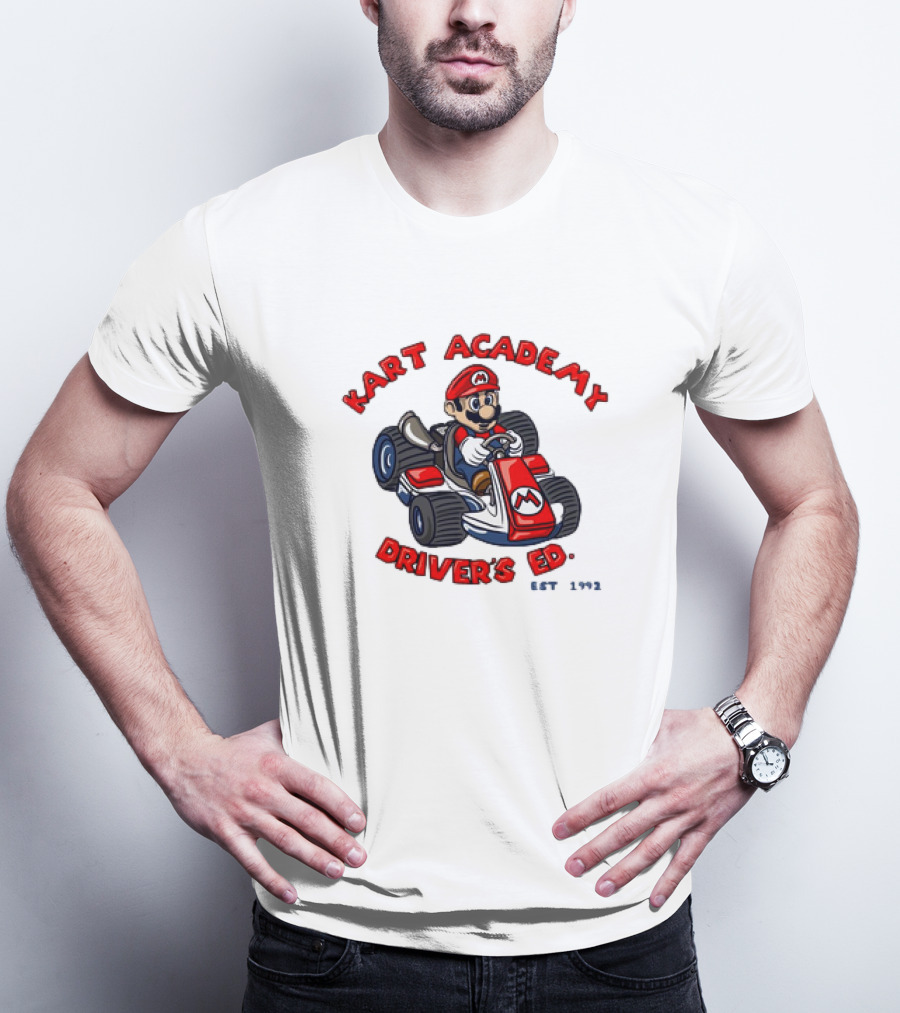 Kart Academy Driver's Ed Mario Kart Est 1992 T-Shirt