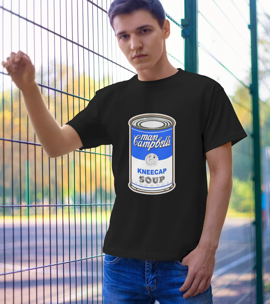 Man Campbell’s Vintage Kneecap Soup Can T-Shirt