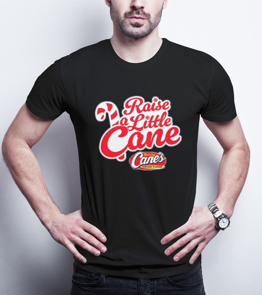 Raise A Little Cane Raising Cane's Chicken Fingers Christmas T-Shirt