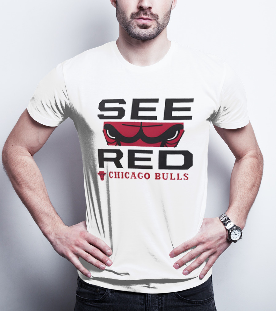 See Red Chicago Bulls T-Shirt