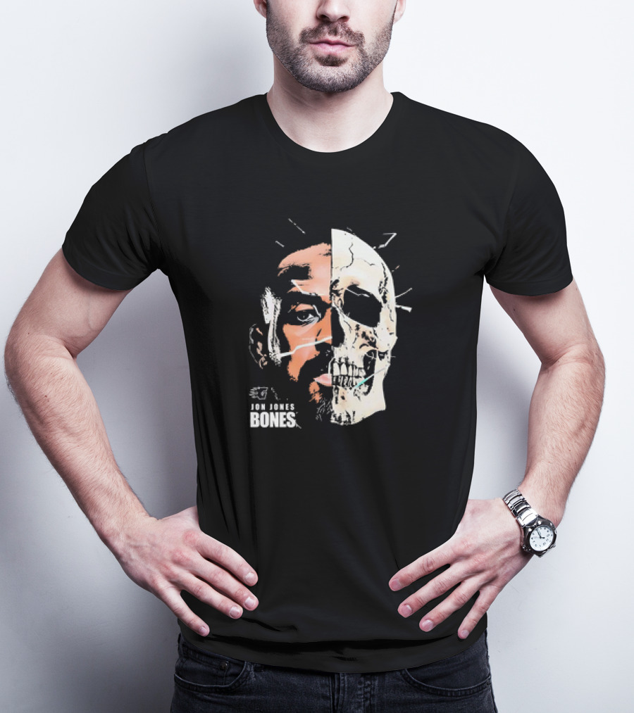 Jon Jones Bones UFC Split Face Skull T-Shirt