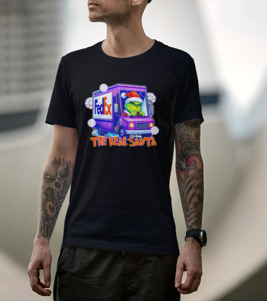 The Real Santa Grinch FedEx Truck Christmas Delivery T-Shirt