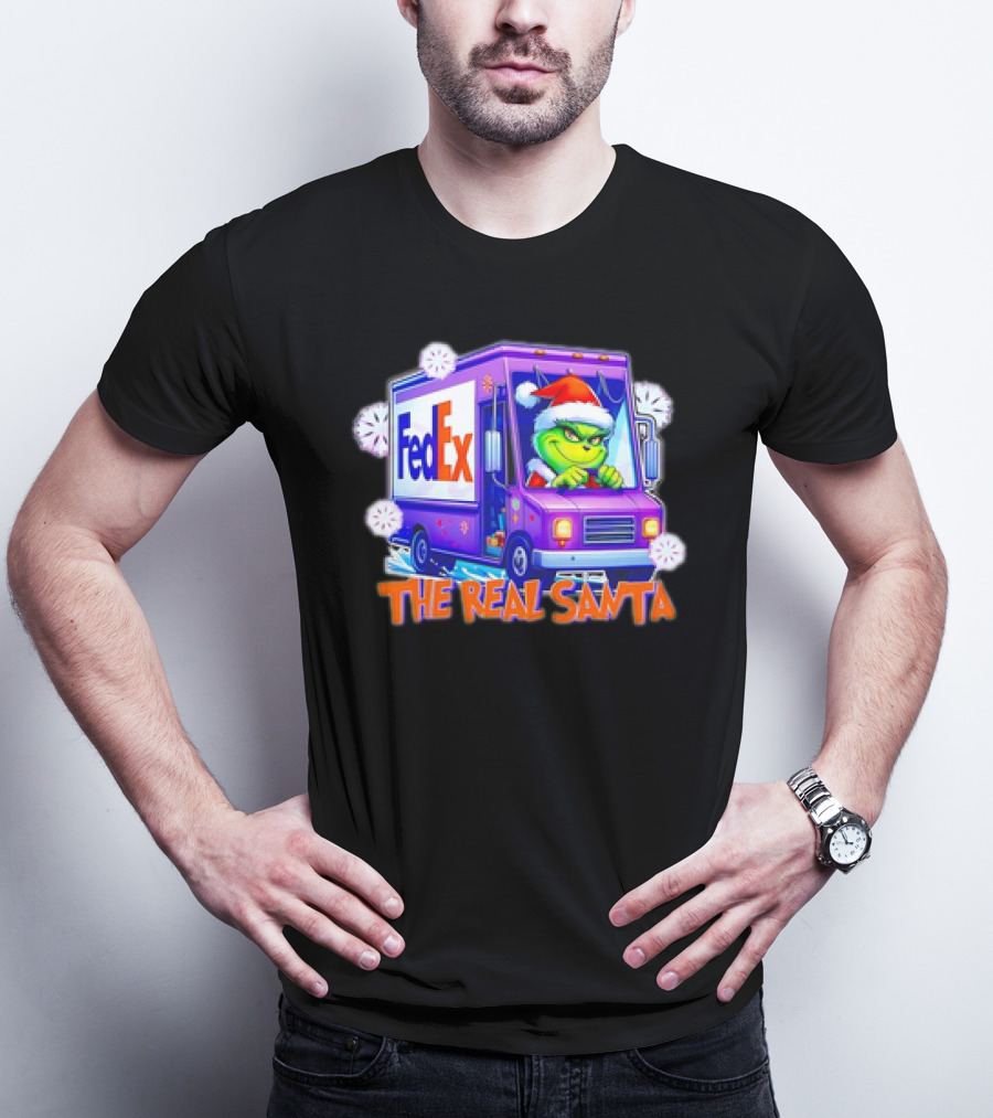 The Real Santa Grinch FedEx Truck Christmas Delivery T-Shirt