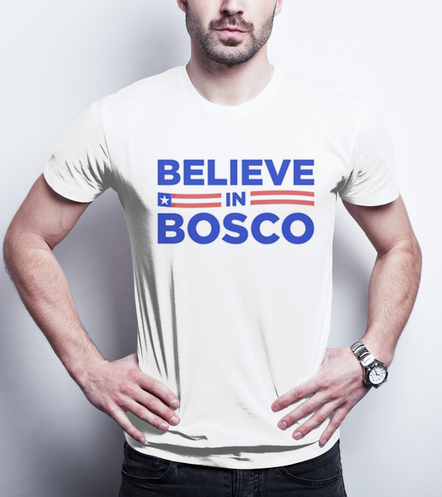 BELIEVE IN BOSCO Star Stripes American Motif T-Shirt