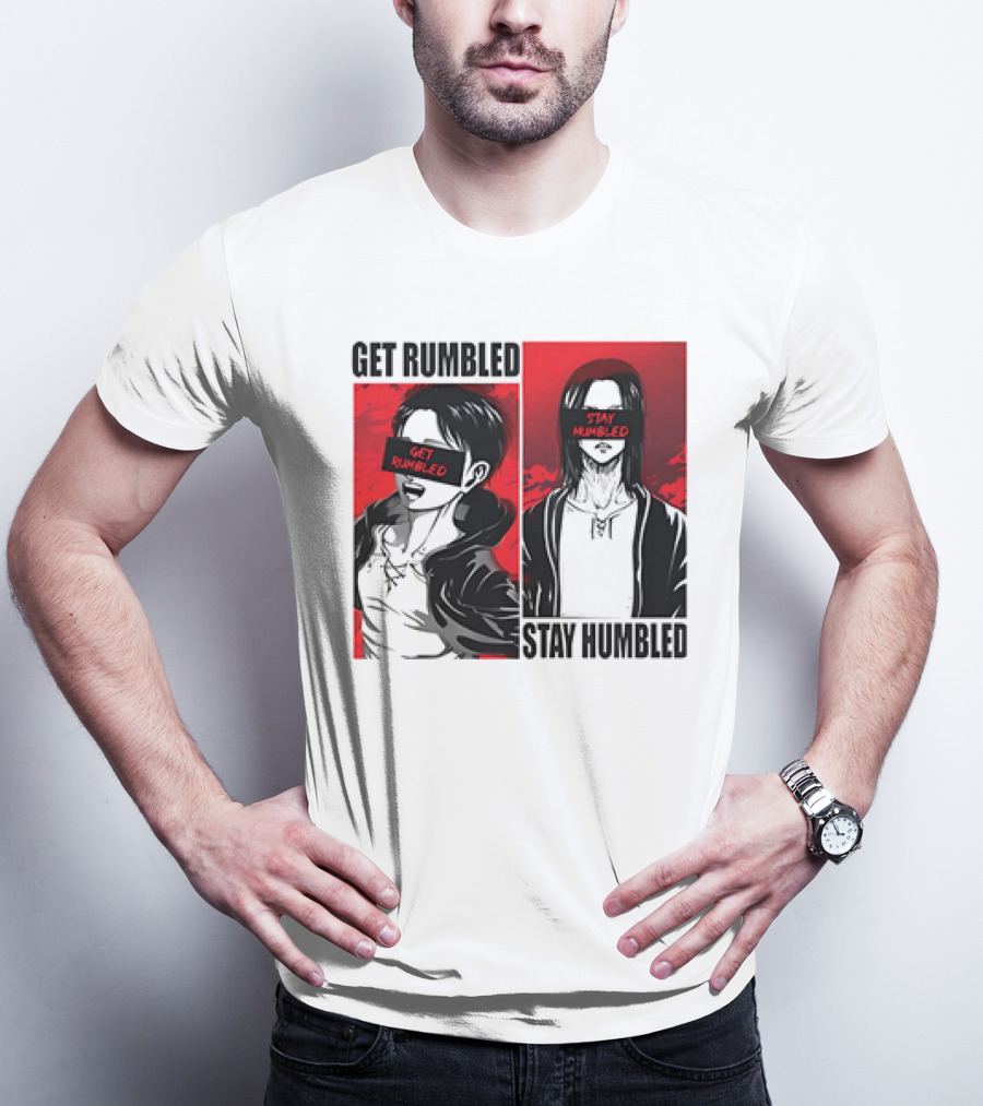 Get Rumbled Stay Humbled Attack On Titan Manga Characters T-Shirt