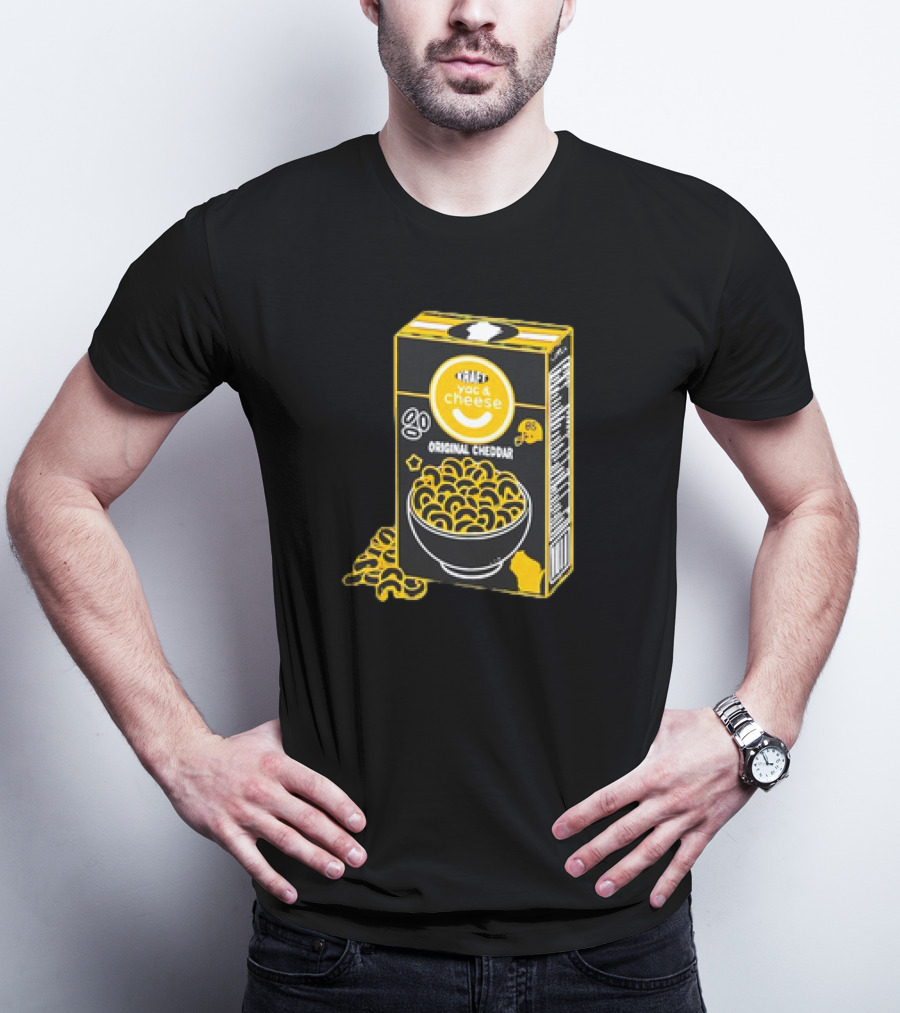 Kraft YAC ‘N Cheese Original Cheddar Box With Smiley Face T-Shirt