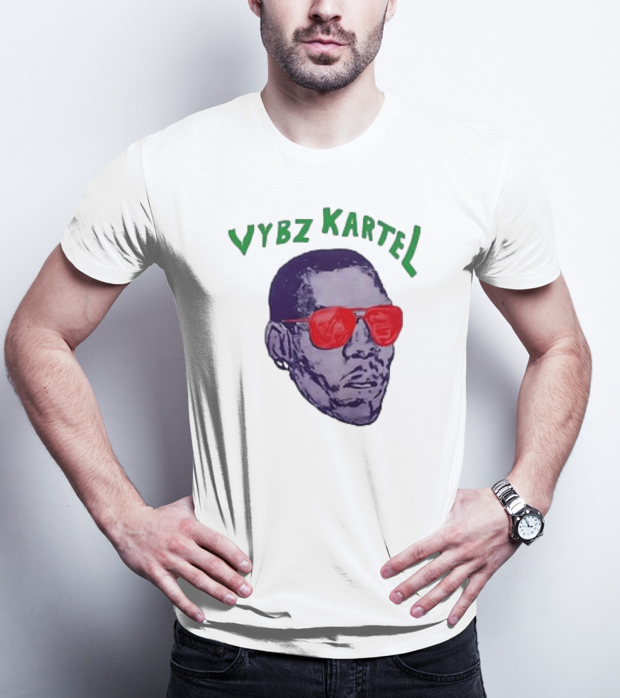 Vybz Kartel Head Red Sunglasses T-Shirt
