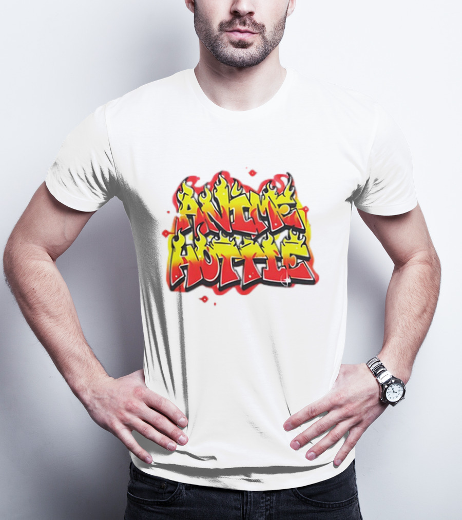 Anime Hottie Flame Graffiti T-Shirt