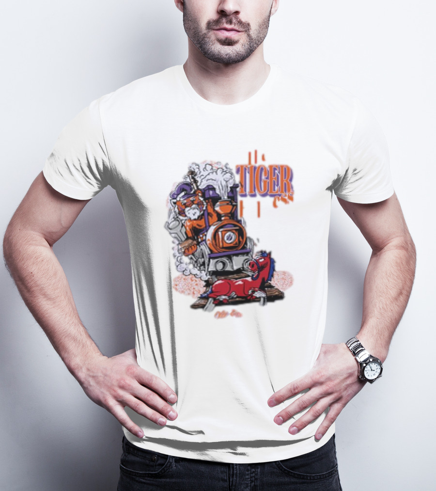 Tiger Express Steamrolls SMU Mustangs Clemson Victory T-Shirt