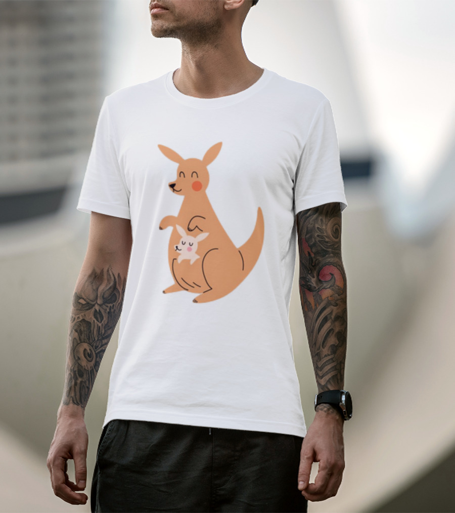 Mothers Day Kangaroos Cute Joey And Mum T-Shirt